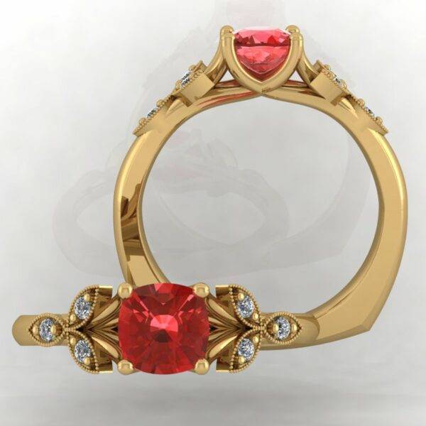 Red Engagement Rings – Virginia Ann Designs